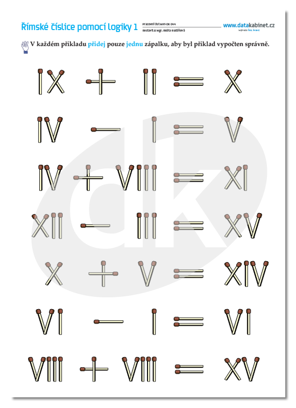 Římské číslice pomocí logiky 1 | datakabinet.cz