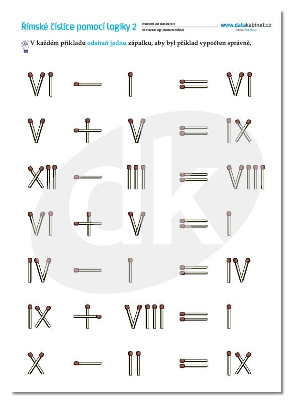 Římské číslice pomocí logiky 2 | datakabinet.cz