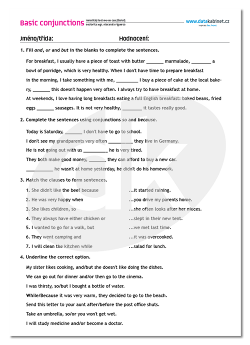 Basic Conjunctions | datakabinet.cz