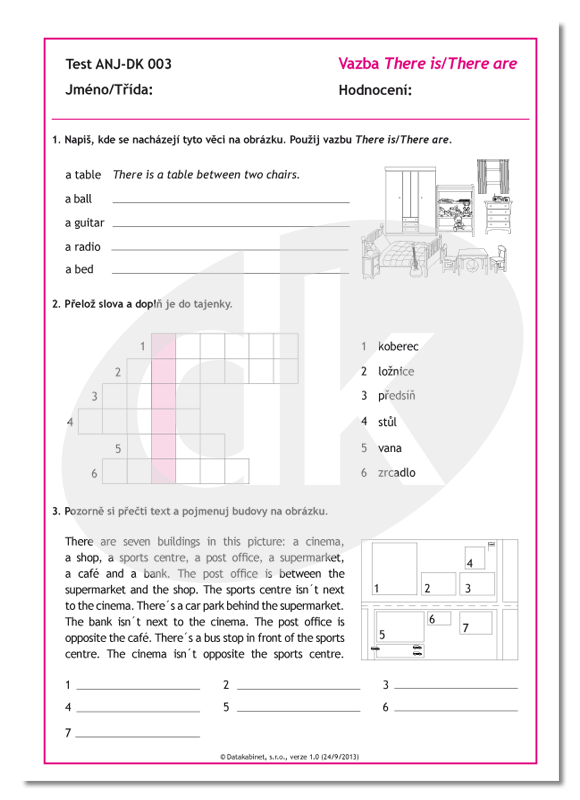 Vazba There is/There are - test | datakabinet.cz